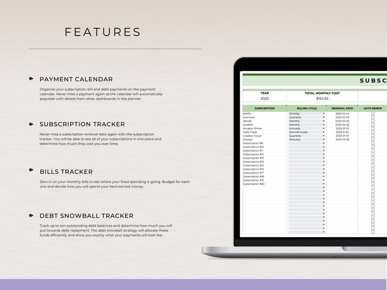 Bill Tracker Bundle, Payment Calendar Spreadsheet, Budget Google Sheet ...