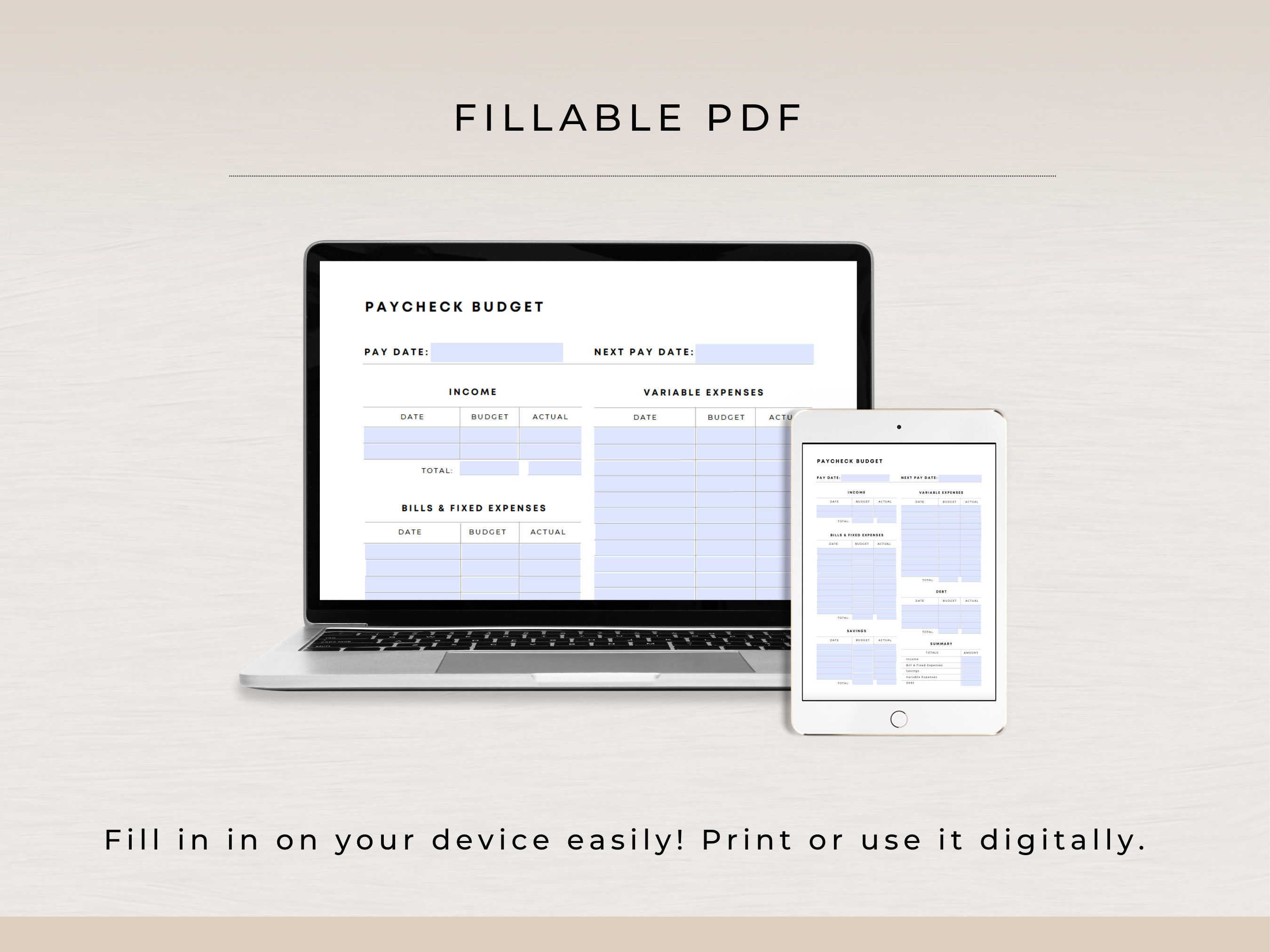 Paycheck Budget Printable, Monthly Paycheck Planner, Paycheck Budget ...