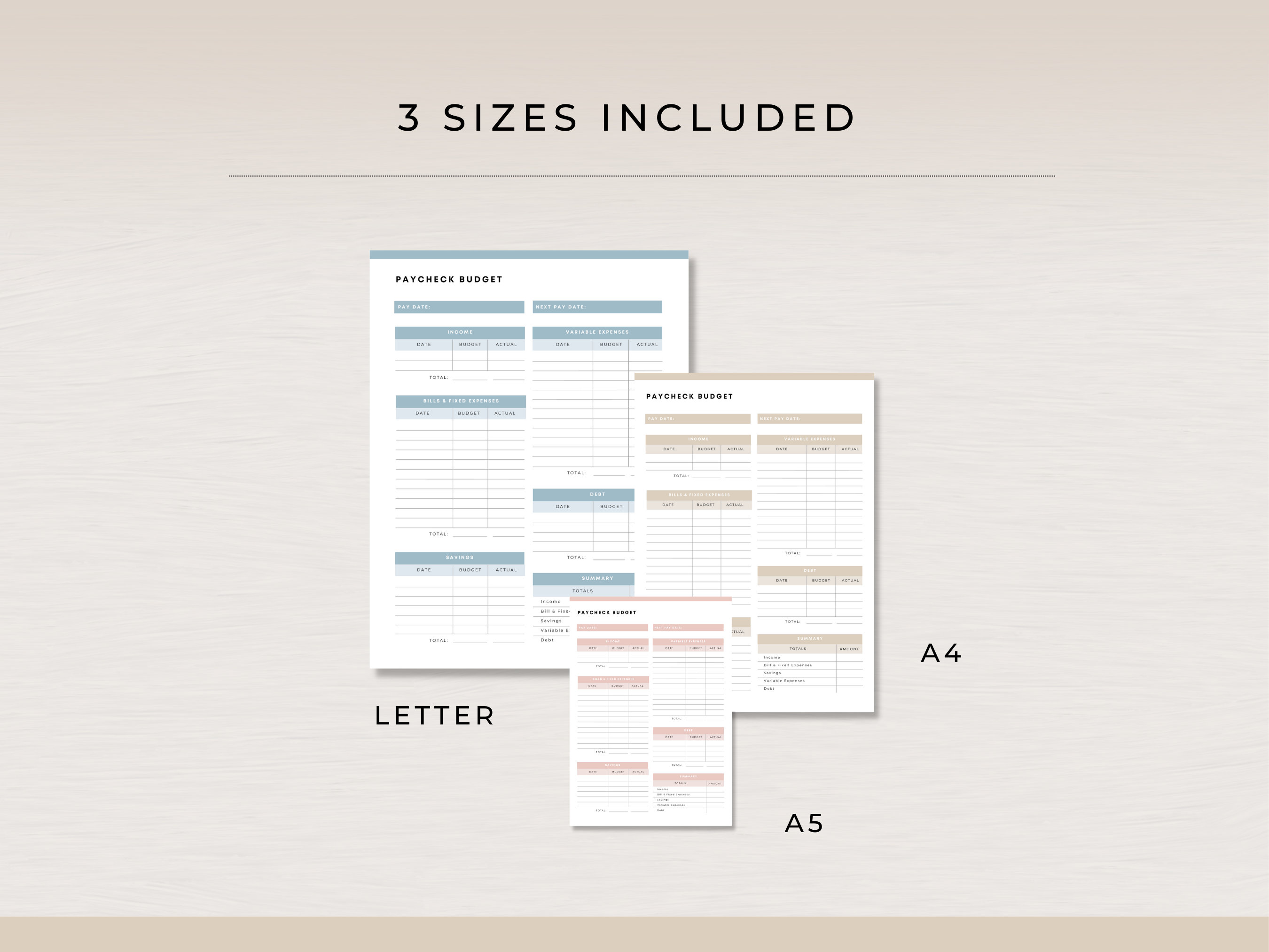 Paycheck Budget Printable, Monthly Paycheck Planner, Paycheck Budget ...