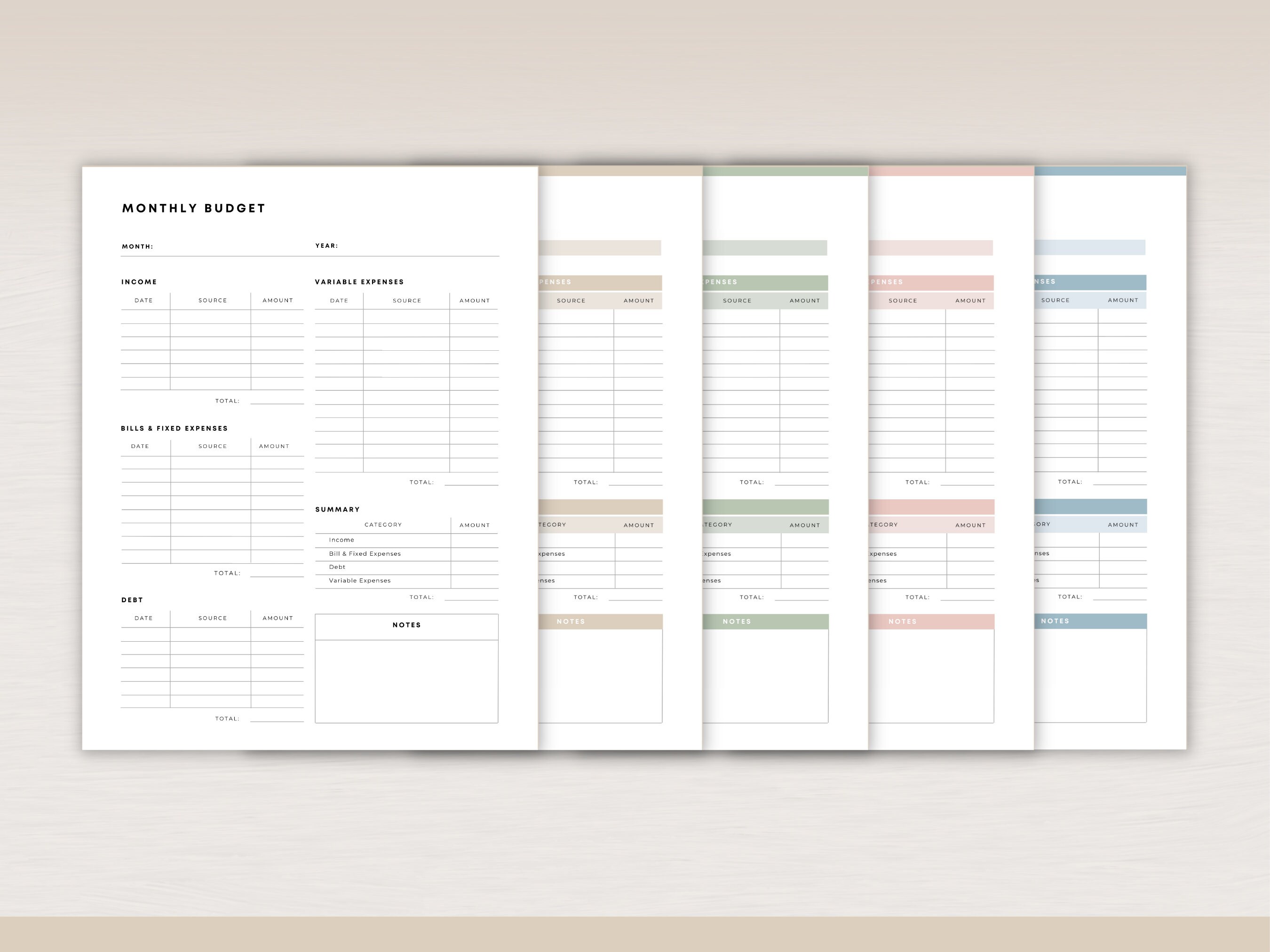 Monthly Budget Printable, Monthly Financial Planner, Budget Planner ...
