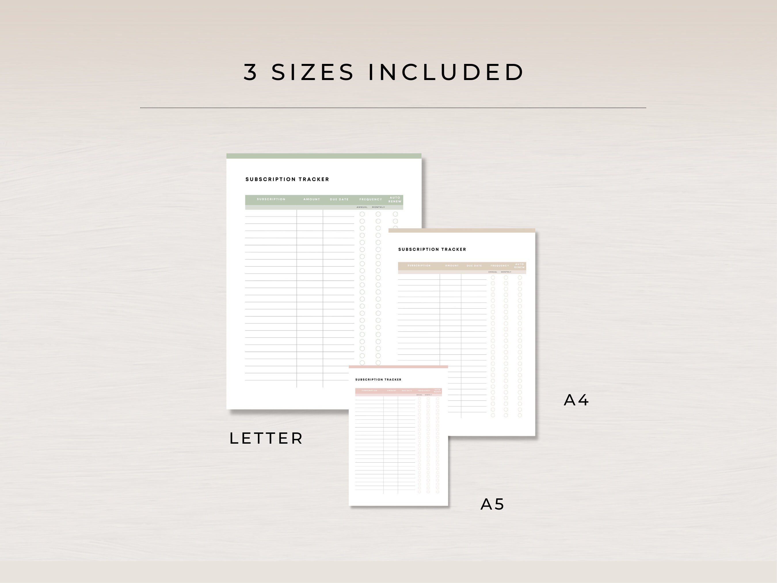 Subscription Tracker Printable, Subscriptions Tracker, Spending Log ...