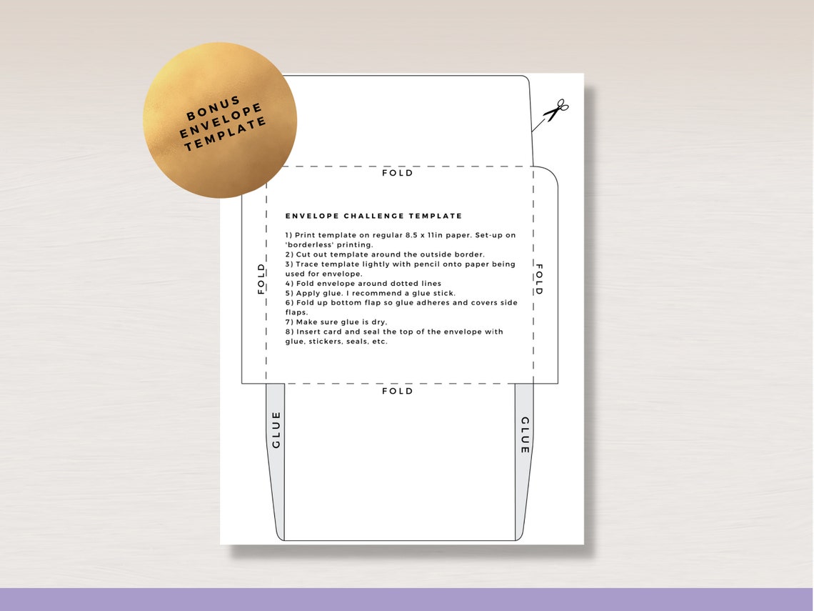 100 Day Envelope Challenge Printable, Saving Challenge, 10k in 100 Days ...