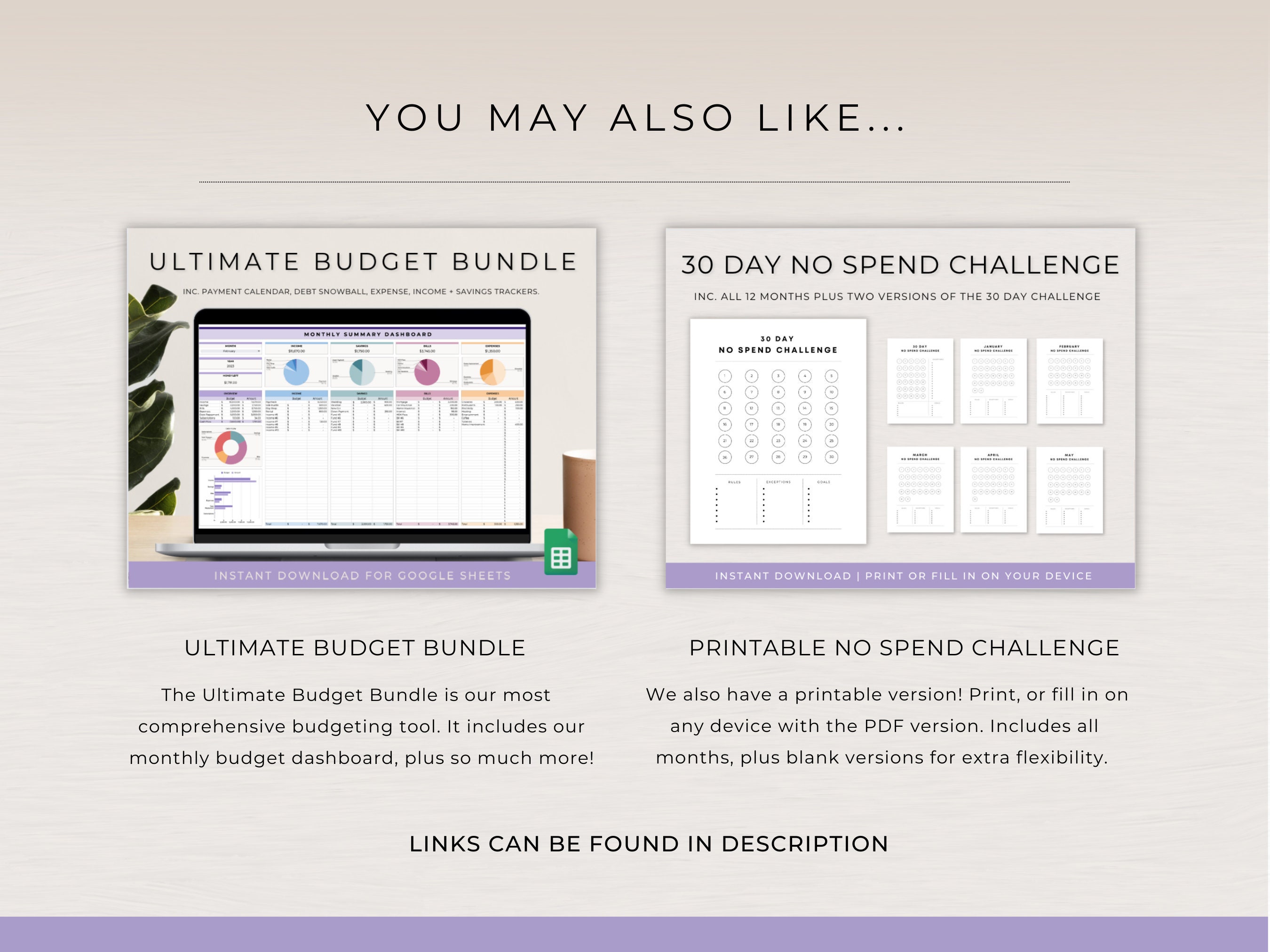 30 Day No Spend Challenge Spreadsheet for Google Sheets, Money ...