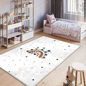 Personalizable Scandinavian Boho Kids Rug Nursery Rug - Etsy