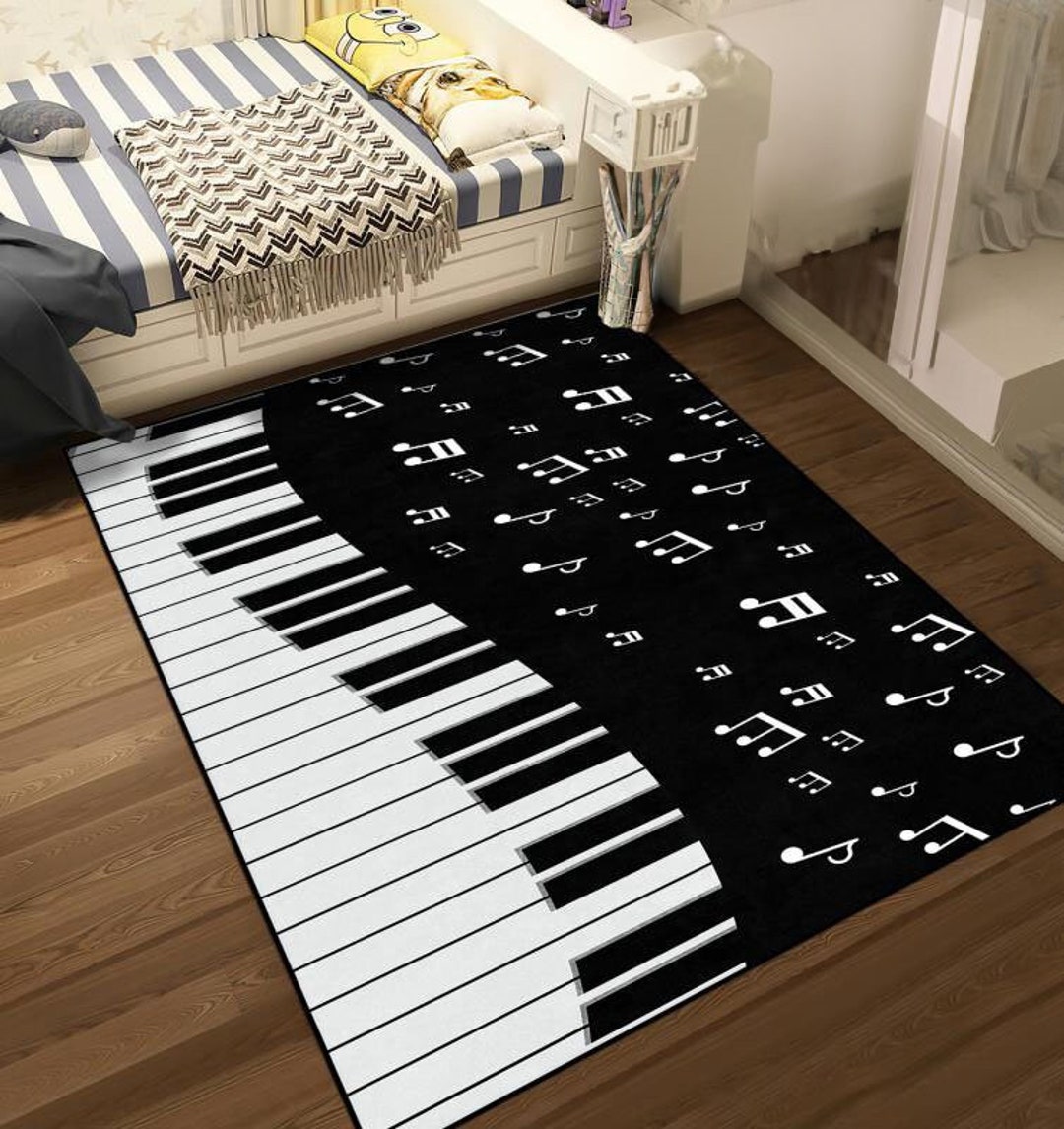 Musical Design Piano Keys Rug Music Room Carpet Piano Rug - Etsy