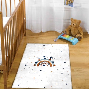 Personalizable Scandinavian Boho Kids Rug Nursery Rug - Etsy
