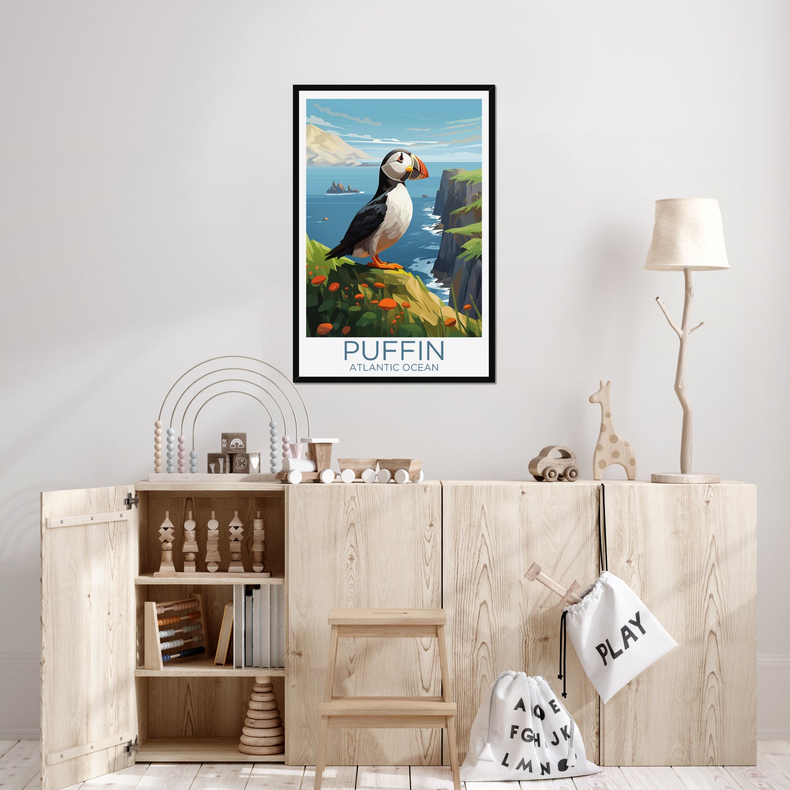 Puffin Animal Digital Download Wall Art Bird Island Poster Home Decor ...