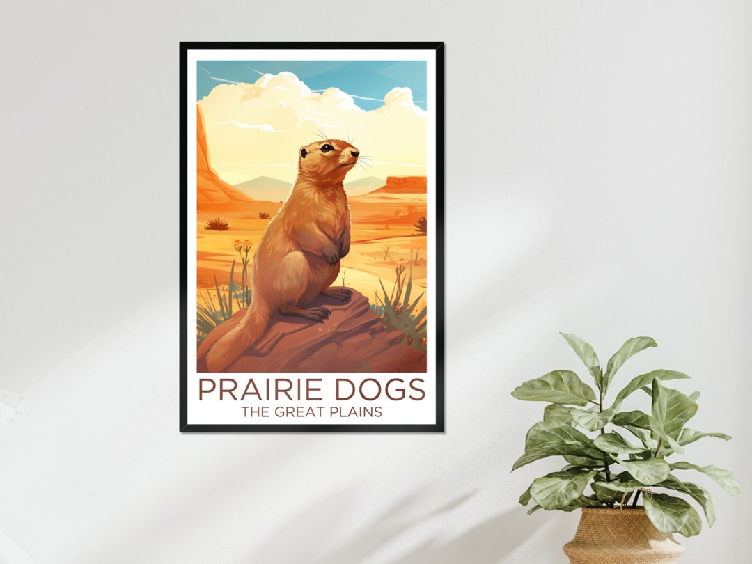 Prairie Dog Animal Wall Art Rat North America Plains Poster Home Decor ...