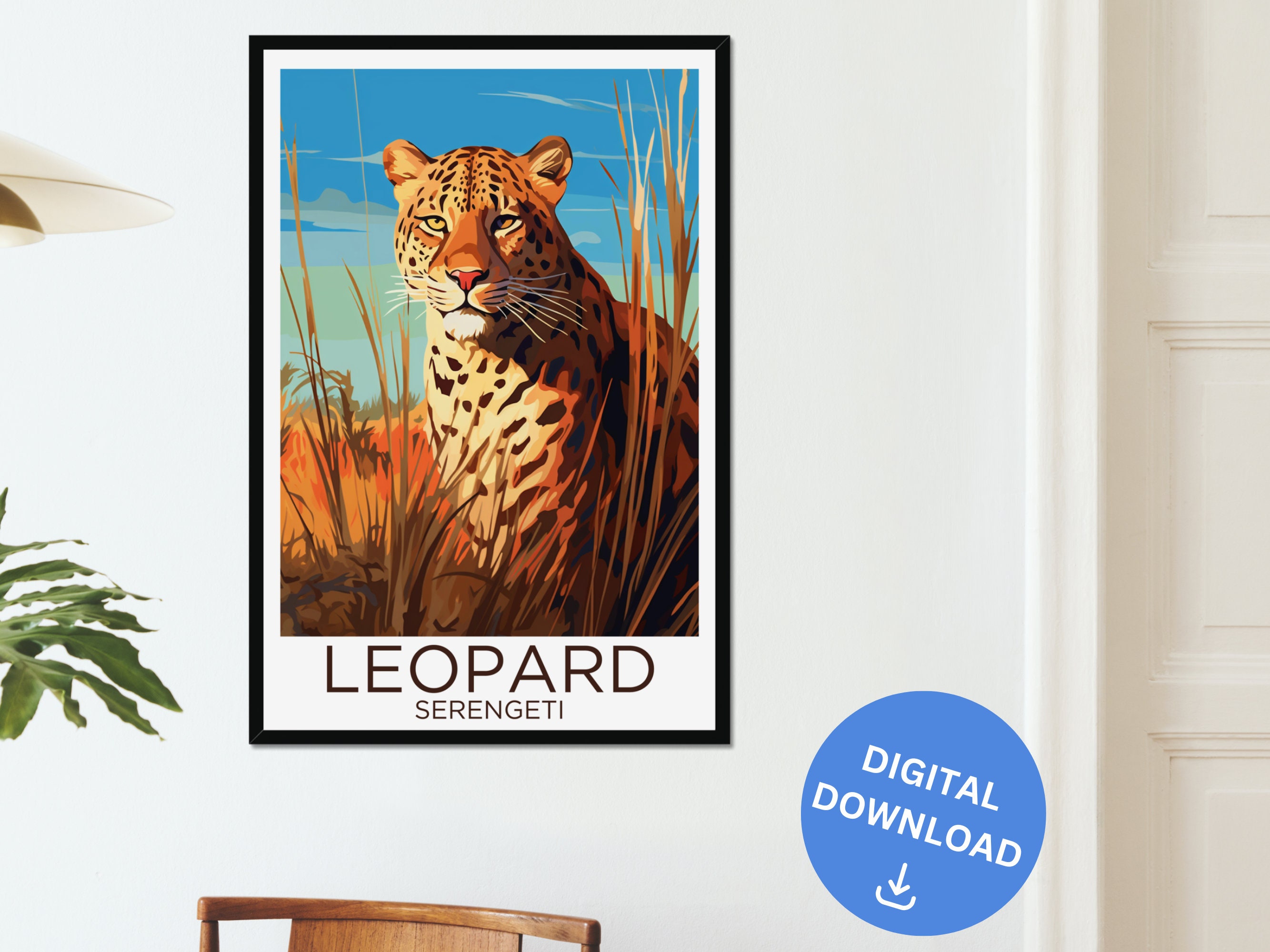 Leopard Animal Digital Download Wall Art Big Cat Africa Zookeeper ...