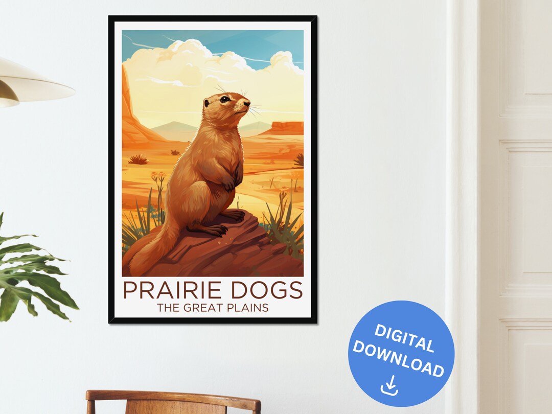 Prairie Dog Animal Digital Download Wall Art Rat Plains Poster Home ...