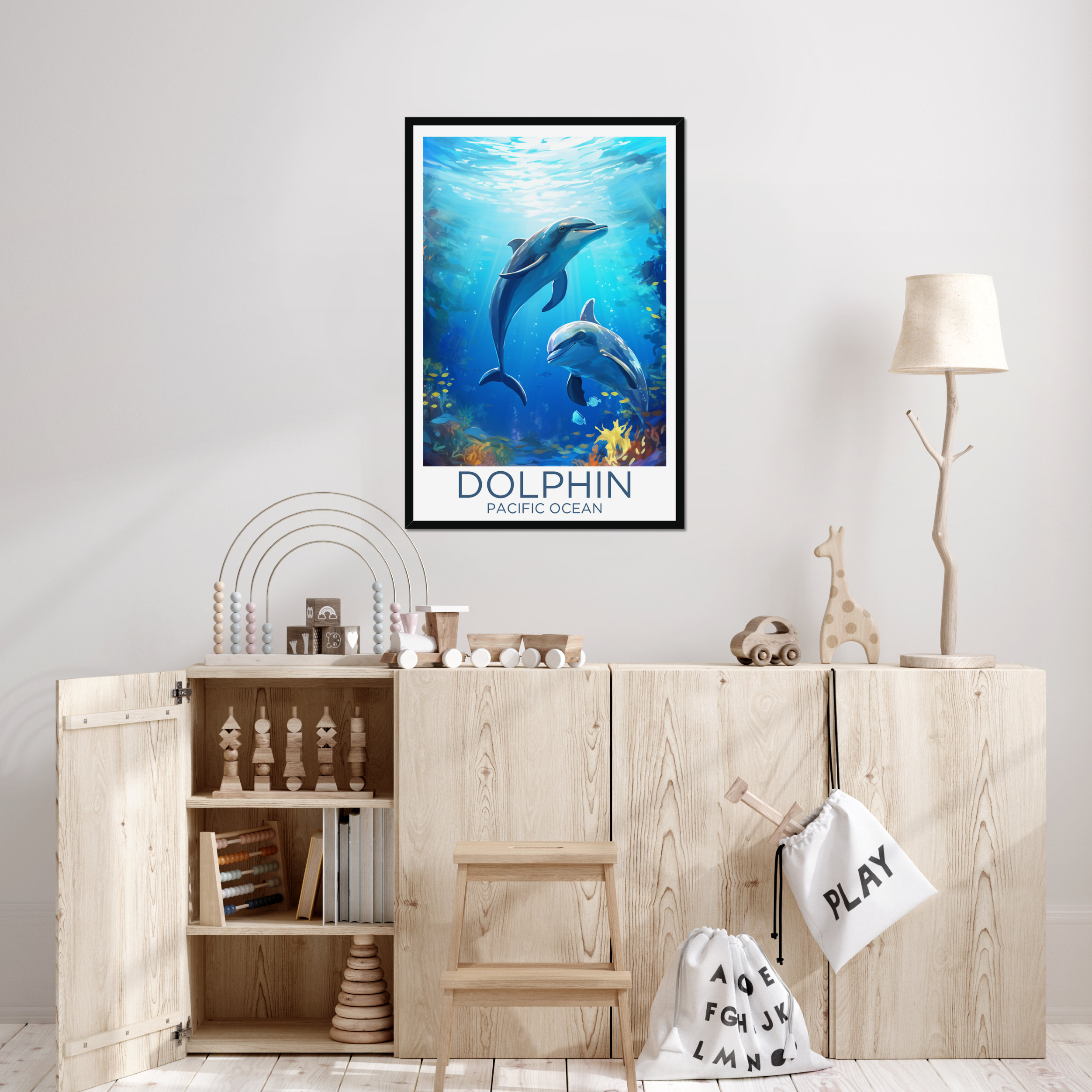 Dolphin Animal Digital Download Wall Art Fish Ocean Poster Home Decor ...