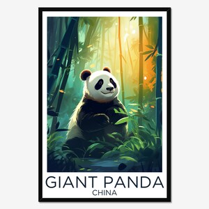 Giant Panda Animal Digital Download Wall Art Bamboo Jungle Poster Home ...