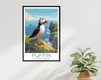 Atlantic Puffin Poster - Etsy