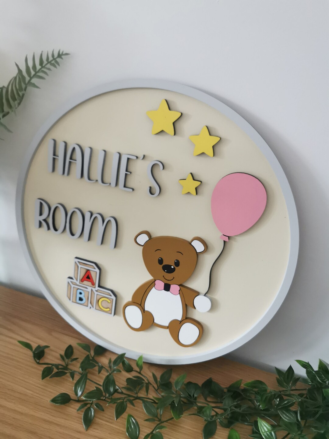 Custom Teddy Bear Themed Personalised Kids Bedroom Door/wall Sign. Door ...