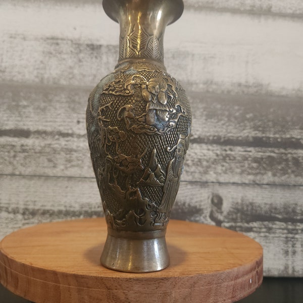 Antique Chinese Brass Vase - Etsy