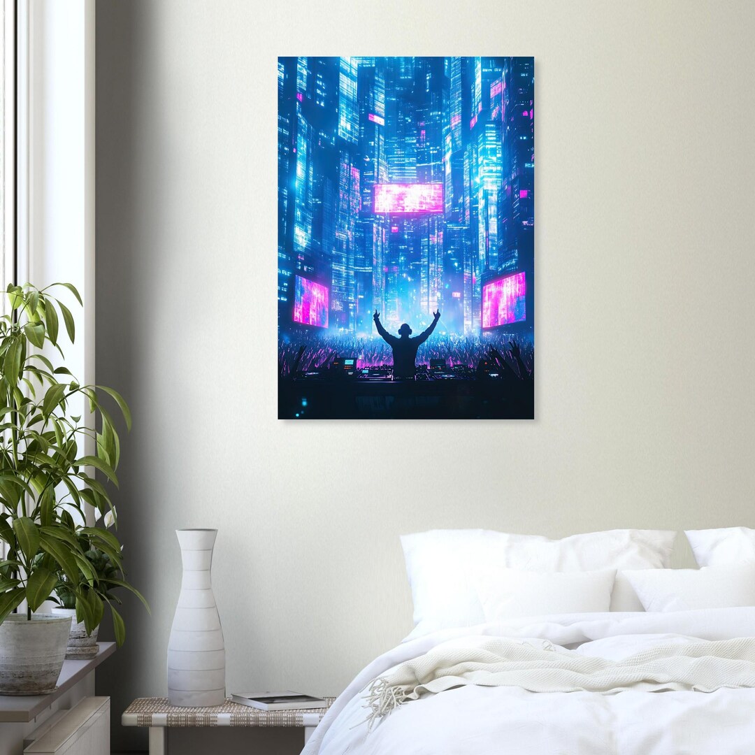 EDM DJ Premium Poster – Festival Wall Art, Electronic Music Art, Rave ...