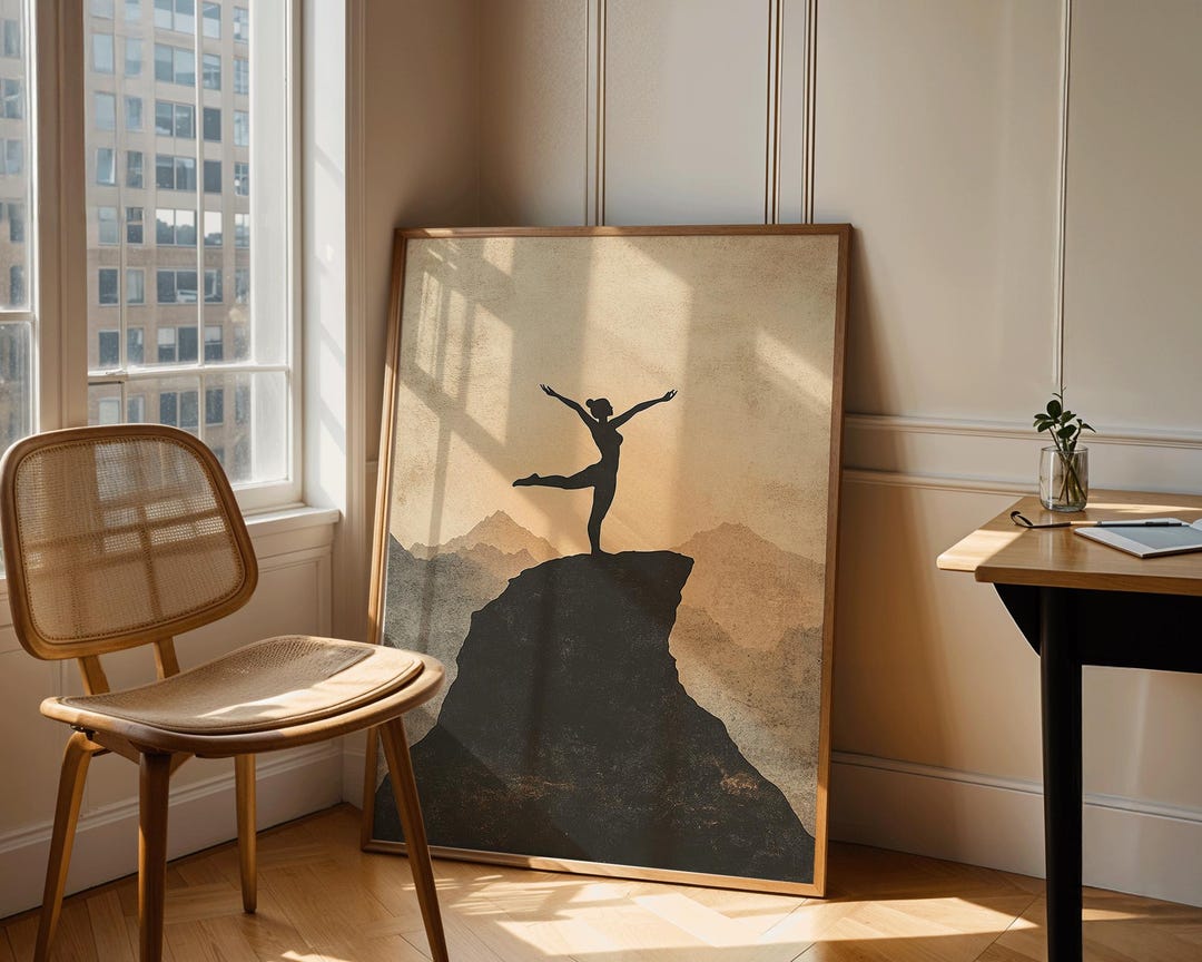 Yoga Premium Poster, Balance Art Print, Meditation Wall Art, Nature Art ...