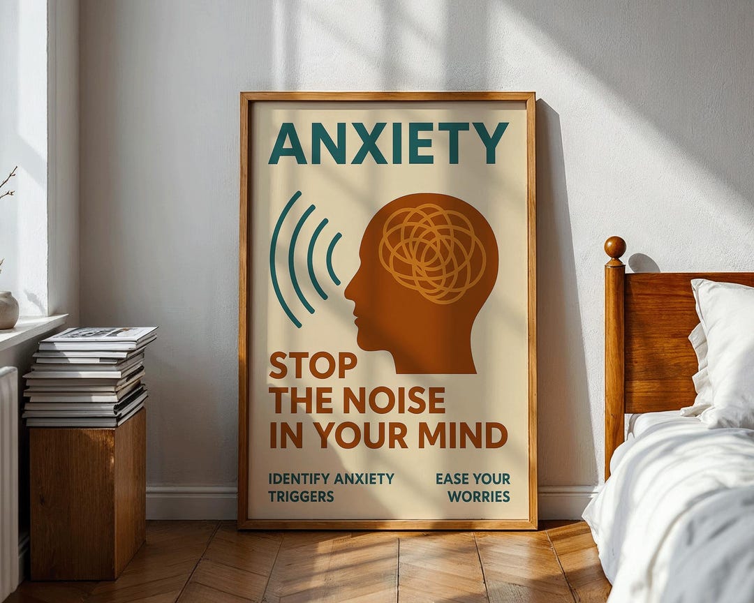 Mental Health Poster “stop the Noise in Your Mind” – Self-care ...