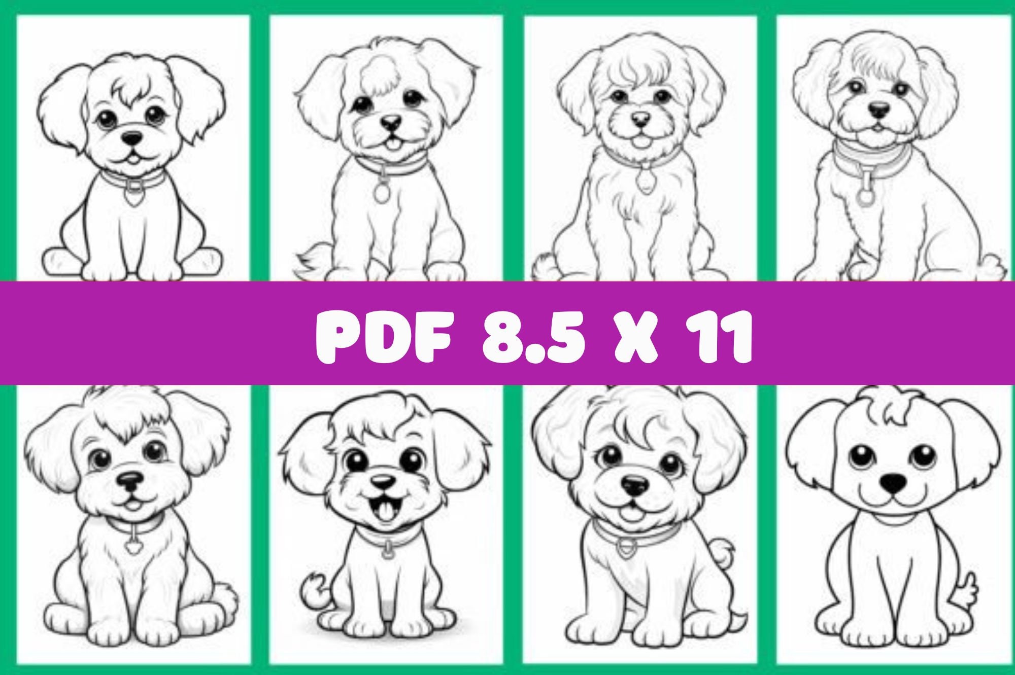 100 Cute Dog Coloring Pages for Kids/digital Download - Etsy