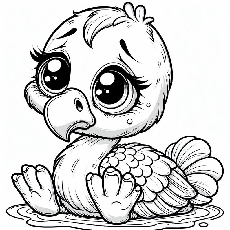 40 Cute Flamingo Coloring Pages for Fun - Etsy