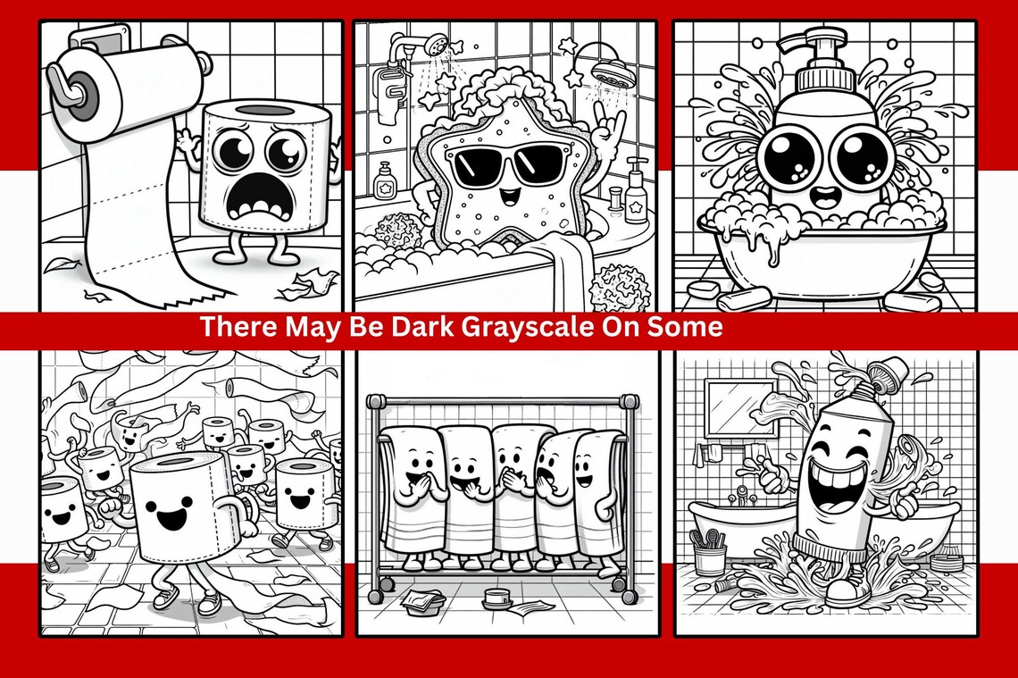 50 funny Bathroom Coloring Pages for Kids - Etsy