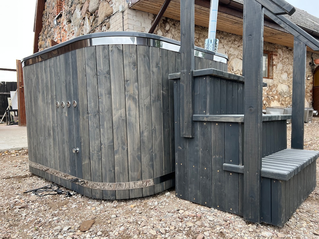 Wood Fired Hot Tub, Wood Burning Hottub, Jacuzzi With Bubbles and ...