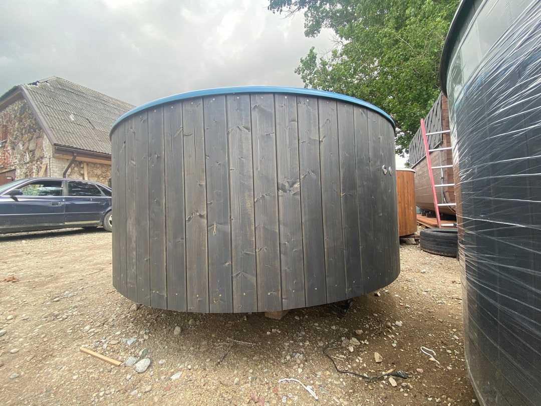 Outdoor Wood Fired Hot Tub, Timber Sauna Spa, Hottub Kit Wood Fire ...