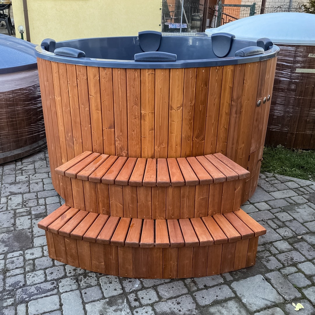 Wood Fire Hot Tub Kit, Outdoor Wood-fired Hot Tub Sauna Spa, Jacuzi Tub ...
