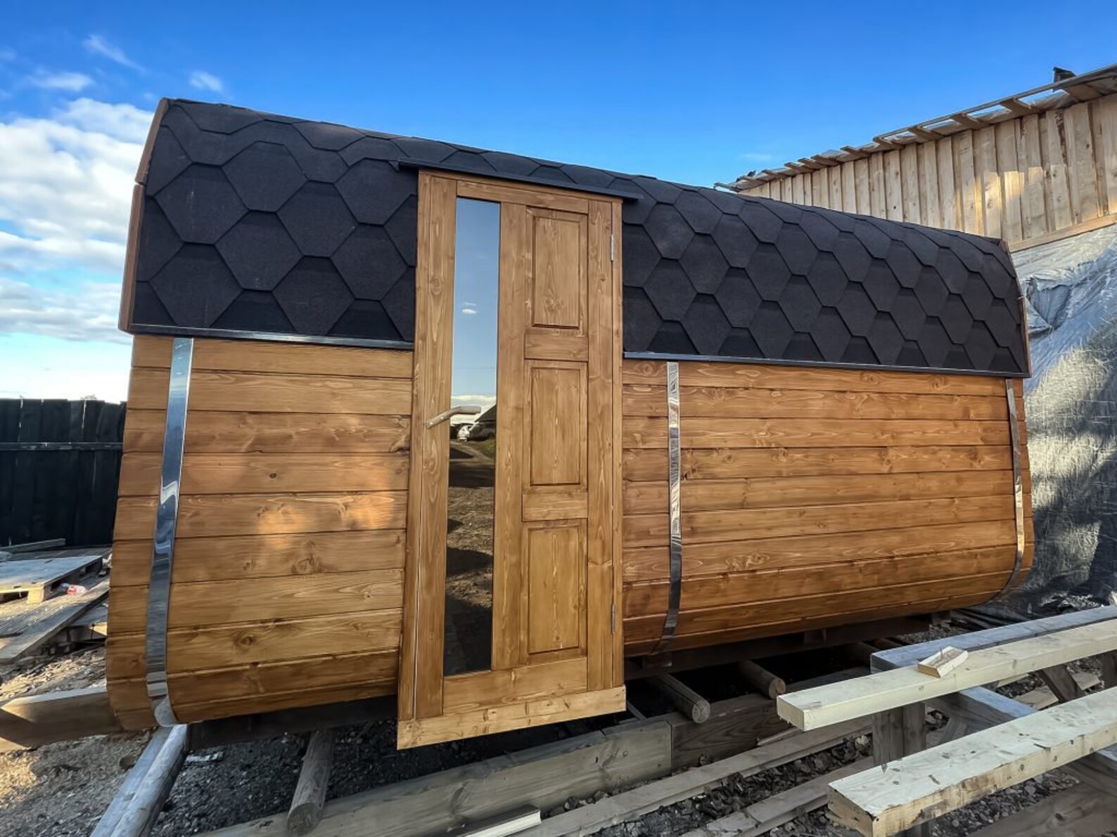 4.0m Rectangular Barrel-shaped Sauna With an Antechamber SALE, SAUNA ...