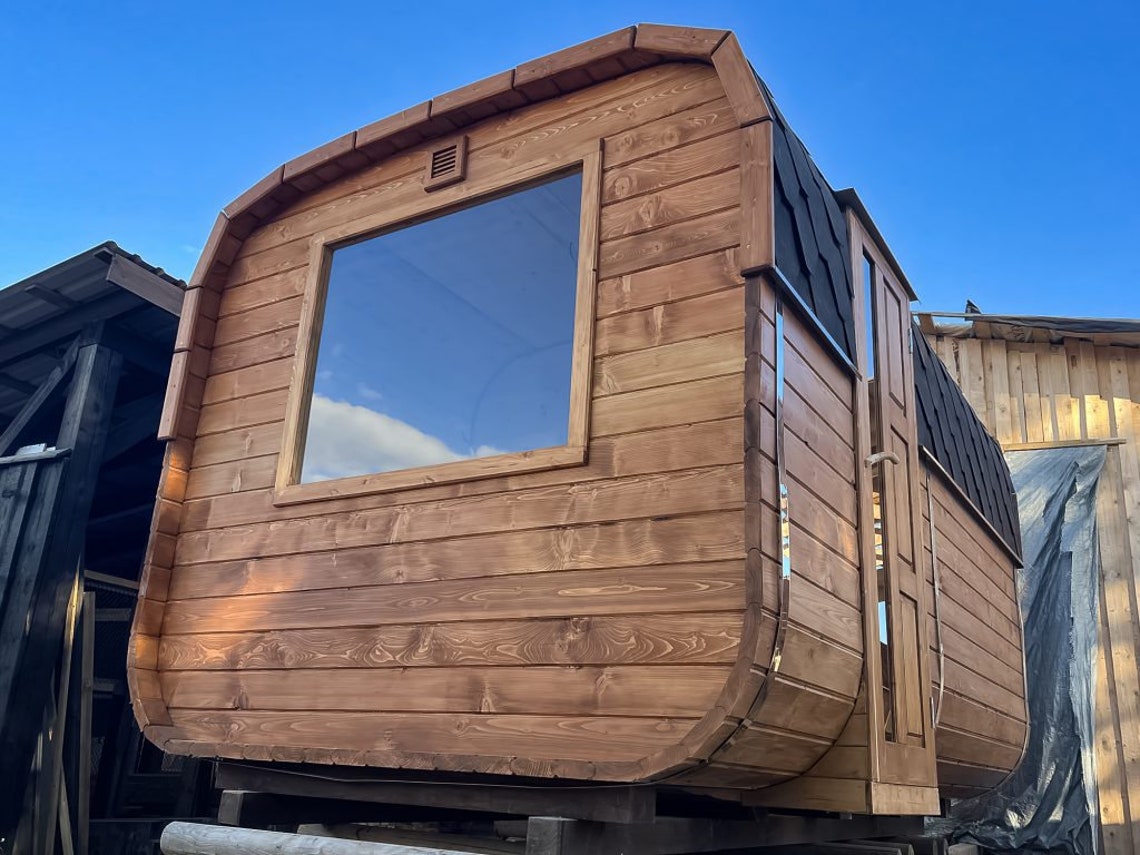 4.0m Rectangular Barrel-shaped Sauna With an Antechamber SALE, SAUNA ...