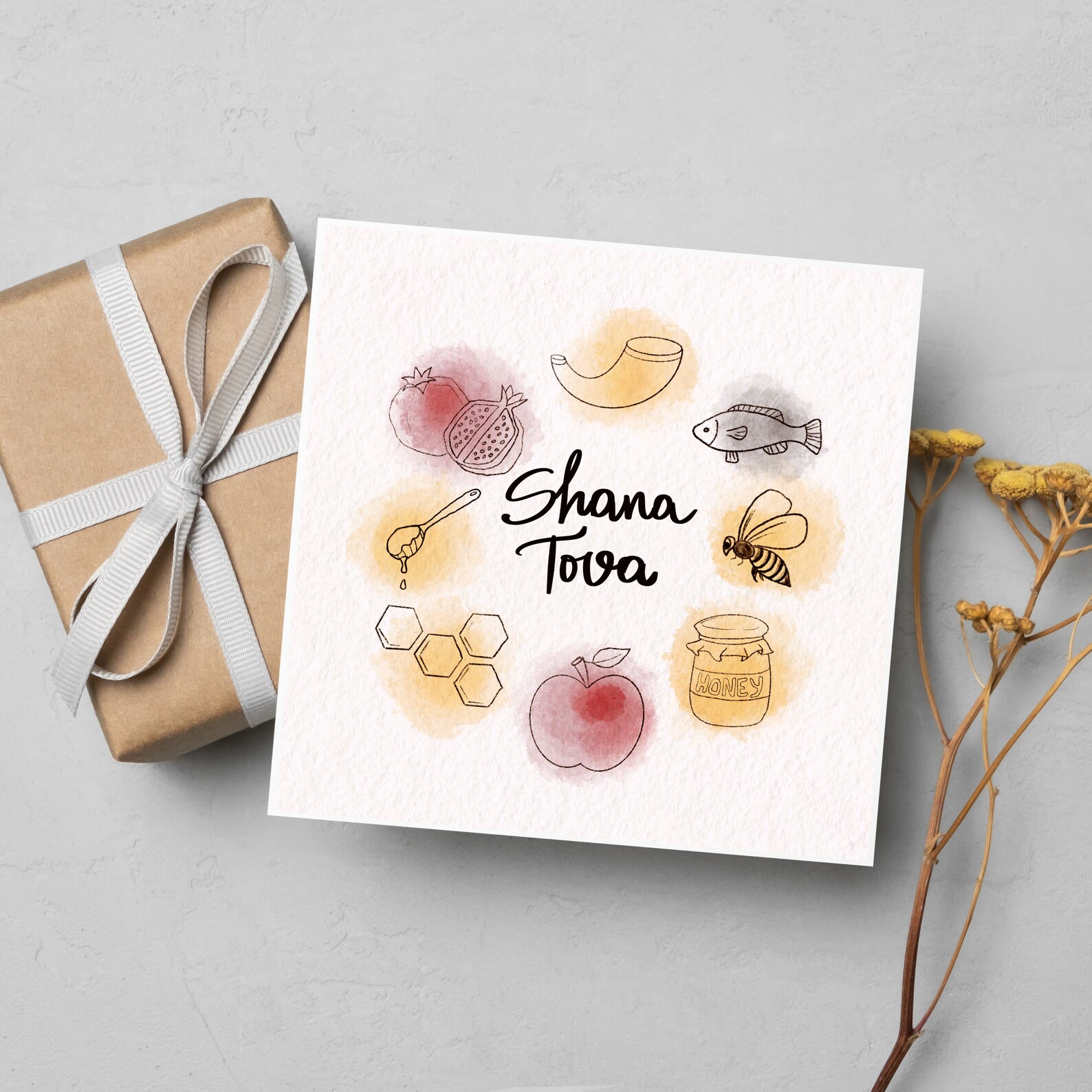 Printable Card, Rosh Hashana Card, Digital Card, Instant Download ...