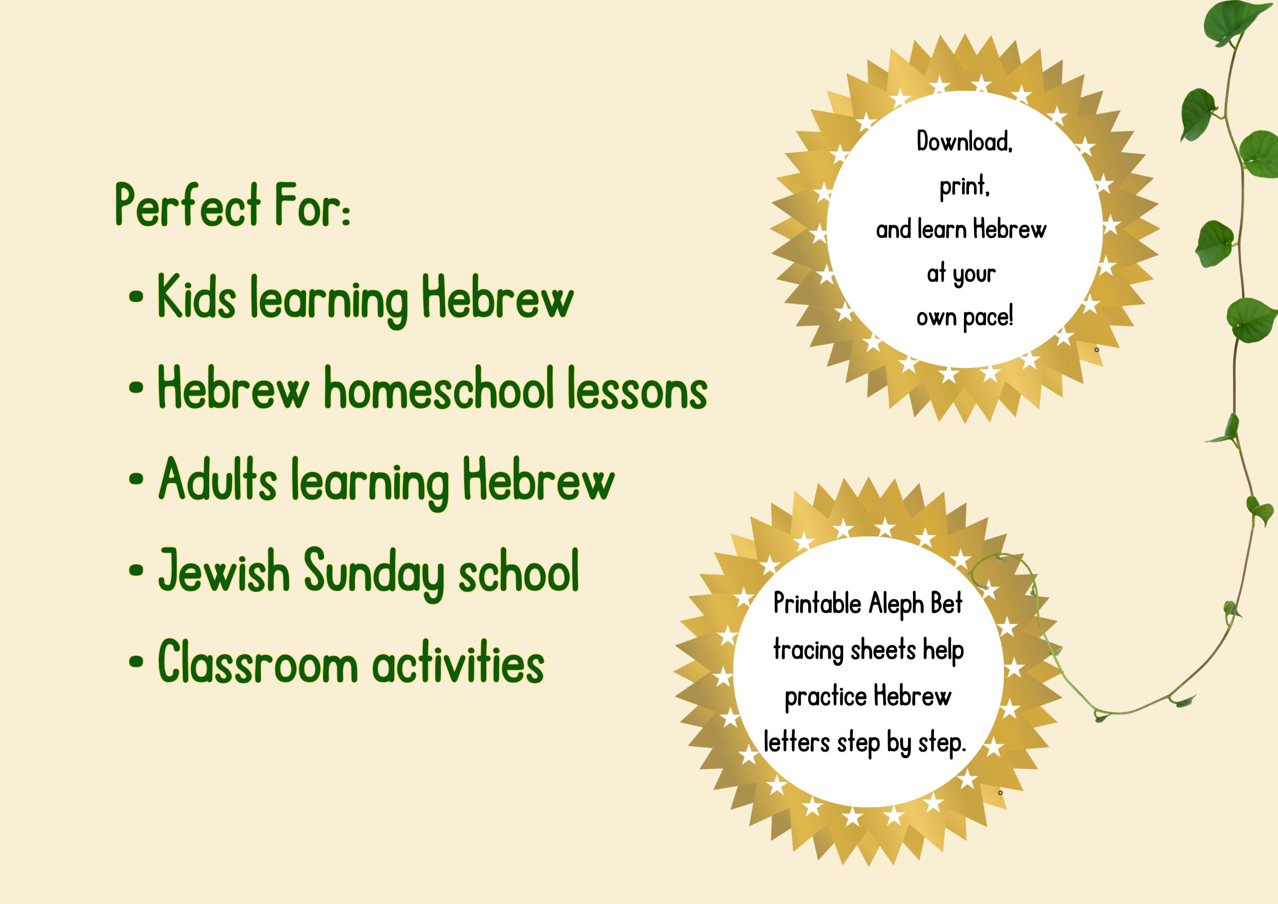 Hebrew Alphabet Worksheets | Aleph Bet Printable | Hebrew Handwriting ...