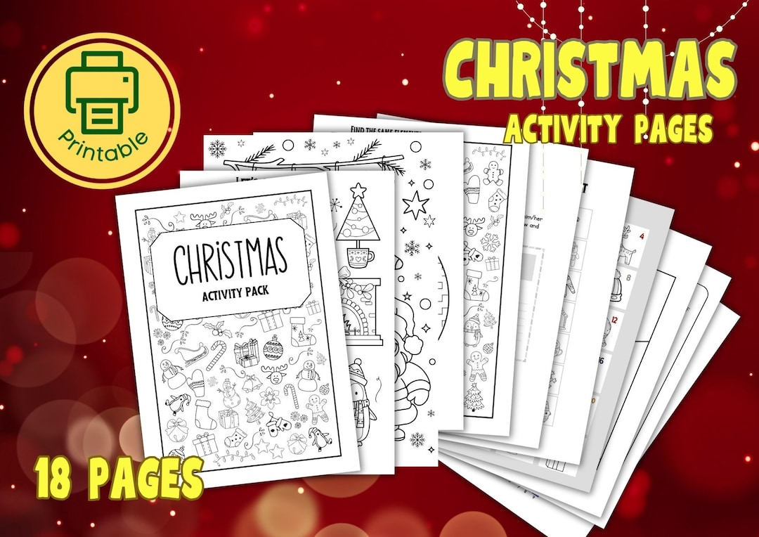 Printable Fun Christmas Activity Worksheet , Winter Activity Pages ...