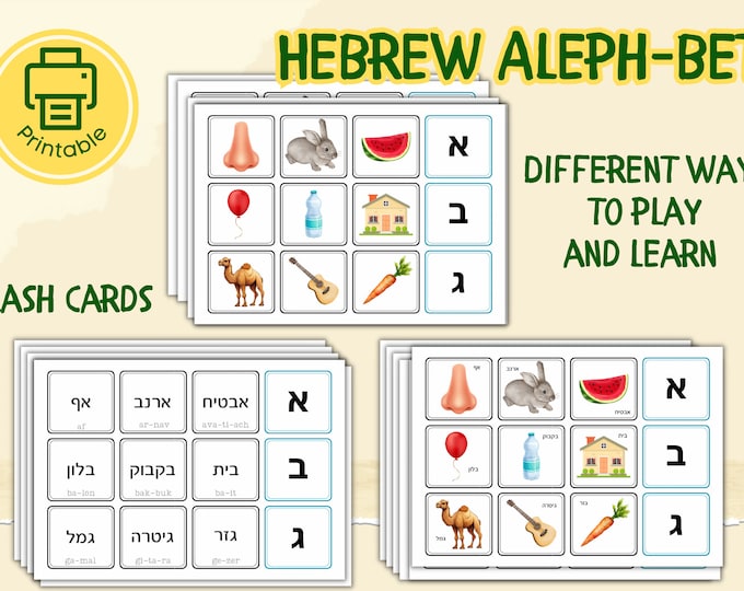 Learning Hebrew Alphabet Letters-alef Beit-coloring-a3 Poster-back to ...