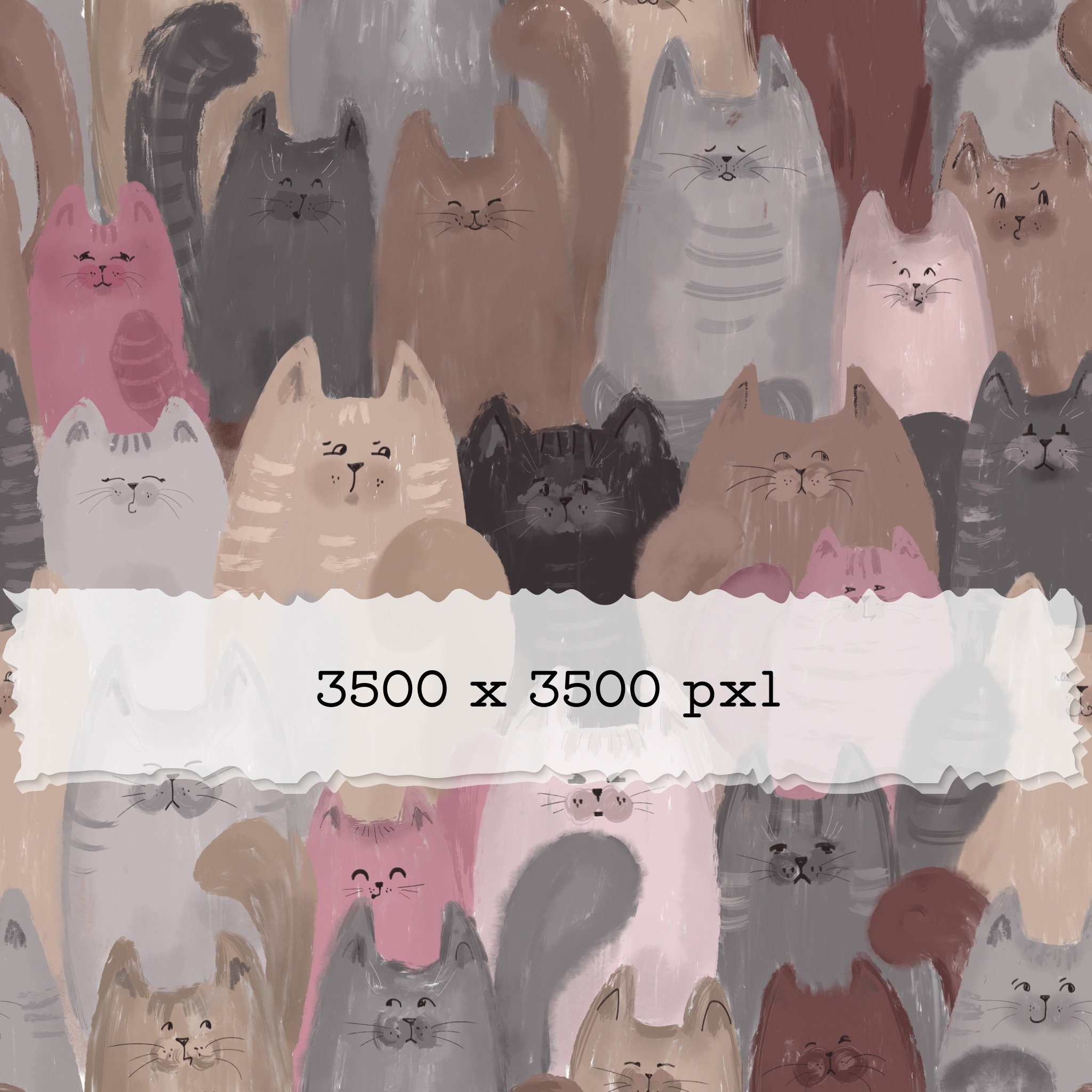 Cats Pattern Funny Cats Pattern Pattern Design Seamless - Etsy