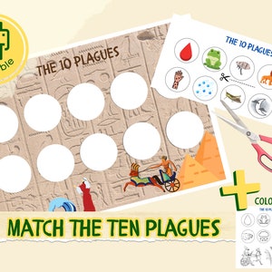 Passover Match the Ten Plagues of Passover, Printable Passover ...