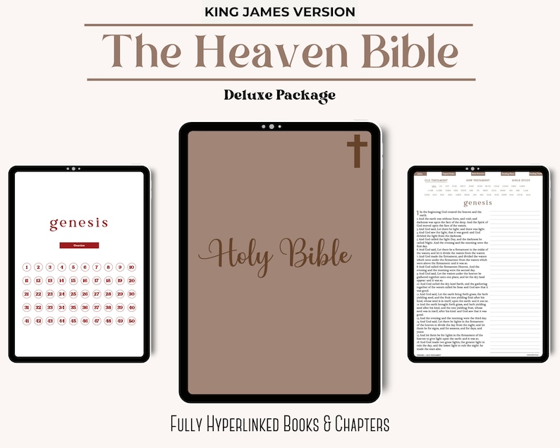 The Heaven Bible Deluxe, Digital KJV Journaling Bible With Hyperlinks ...