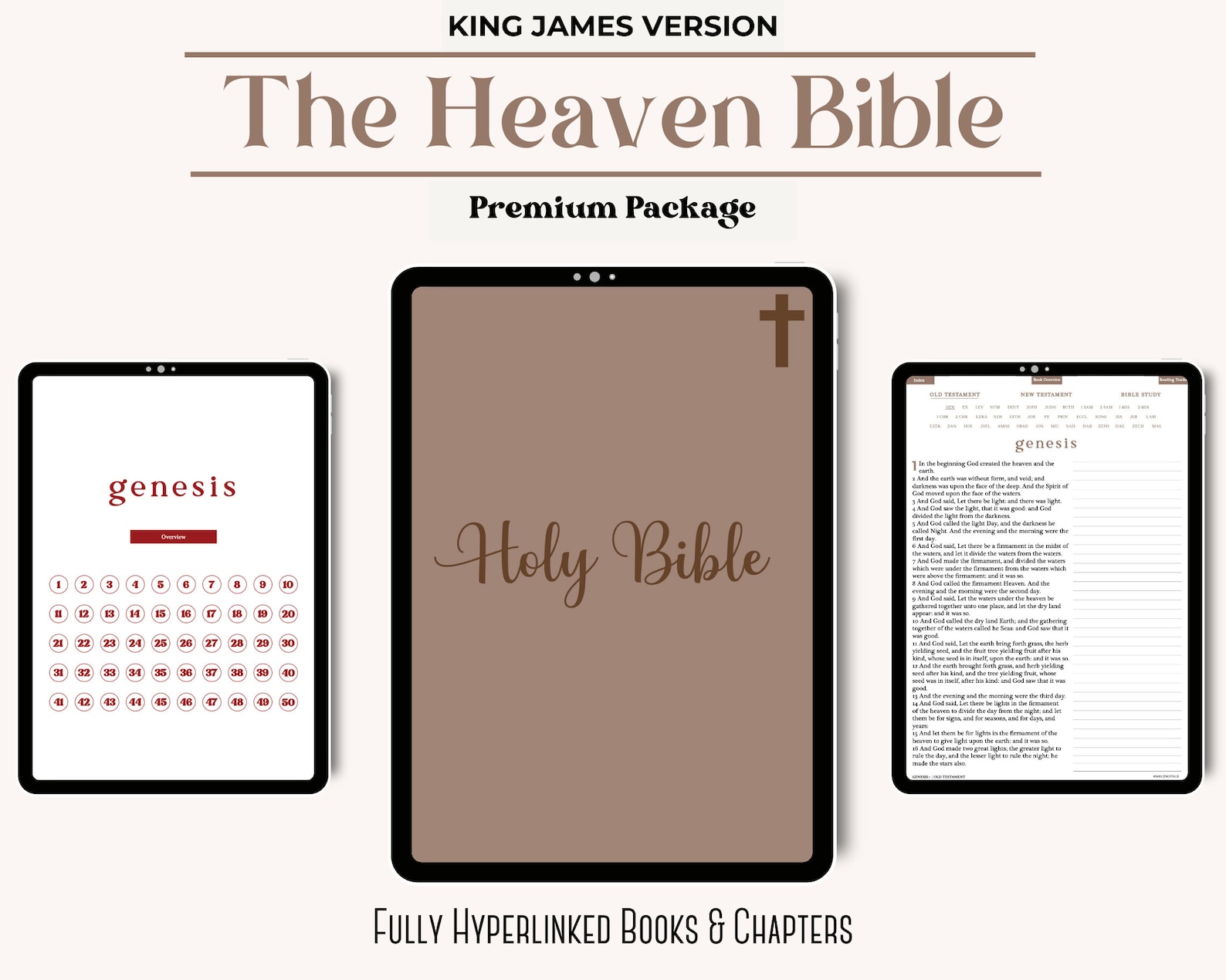 The Heaven Bible Premium, Digital KJV Journaling Bible With Hyperlinks ...