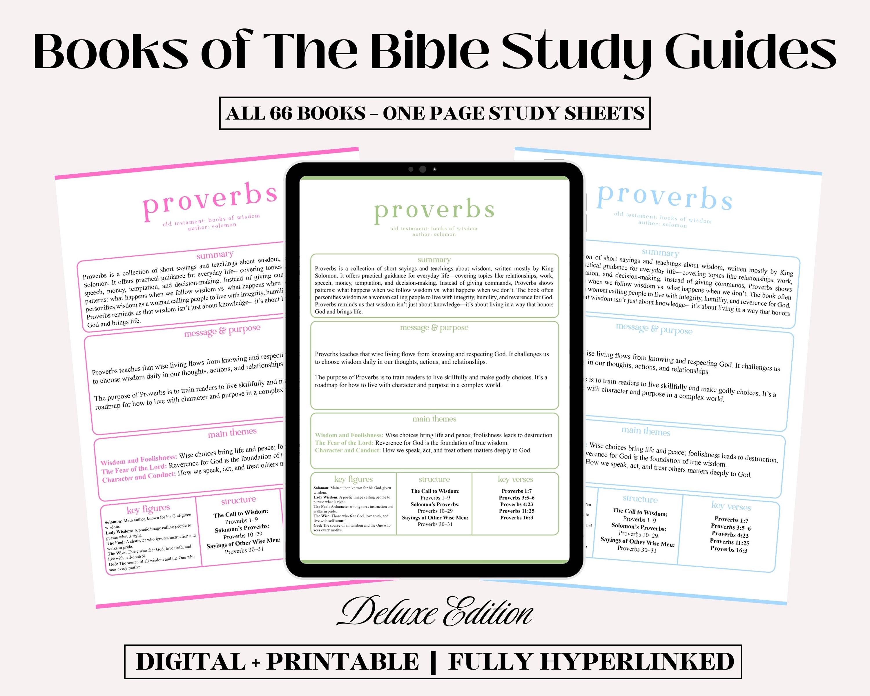 Books of the Bible Study Guides: Deluxe Edition (digital + Printable ...