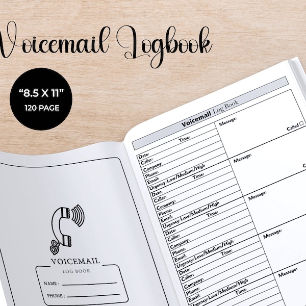 Voicemail Log Notebook - Etsy