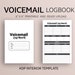 Voicemail Log Book, Voice Mail Journal, Voicemail Notebook, Printable ...