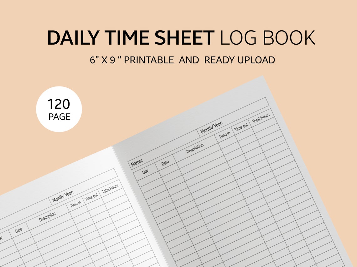 Daily Time Log Sheet, Daily Timecard Forms, Daily Time Schedule Card ...