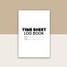 Daily Time Log Sheet, Daily Time Log Note, Daily Planner Printable ...