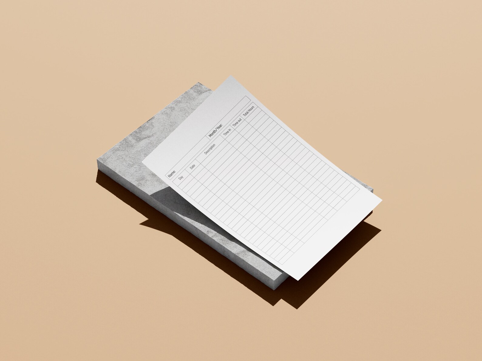 Daily Time Log Sheet, Daily Timecard Forms, Daily Time Schedule Card ...