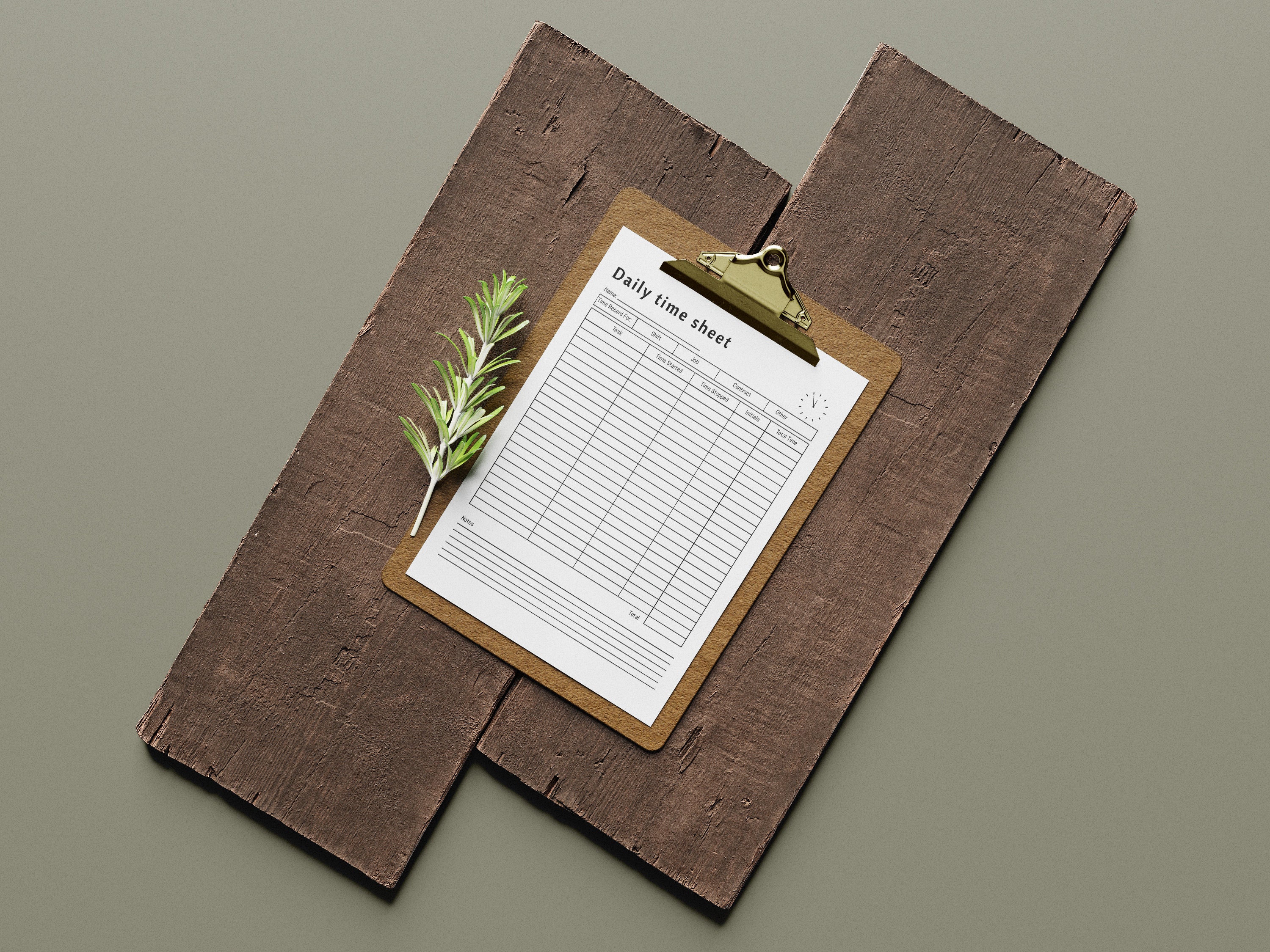 Daily Time Sheet, Daily Time Log, 24 Hour Daily Planner Printable ...