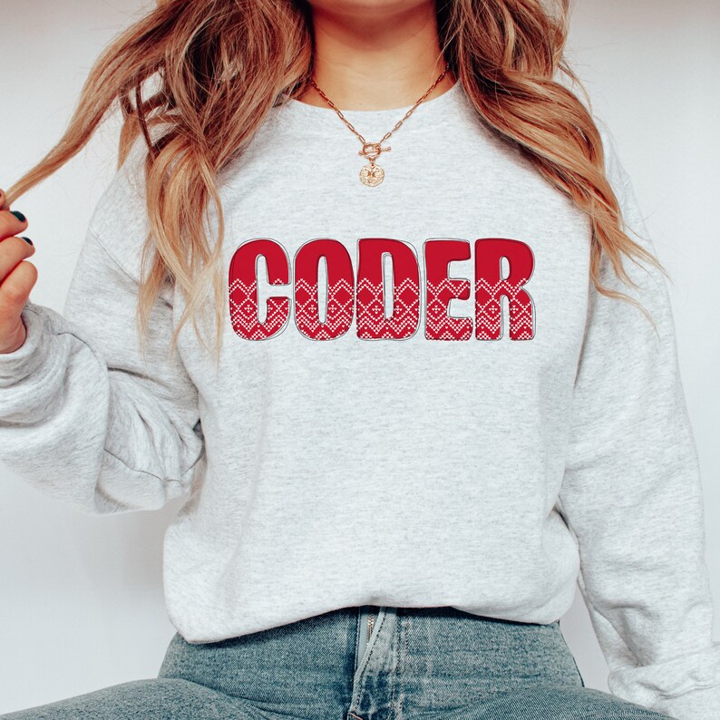 Female Coder Christmas Sweatshirt, Girl Software Engineer Holiday Sweater, Computer Science ...