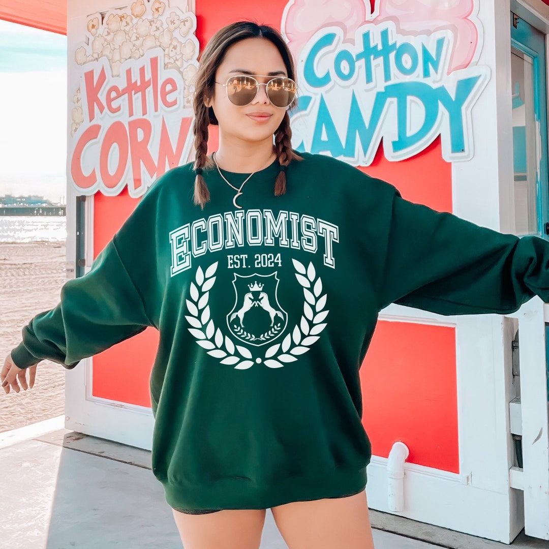 College Economics Graduation Sweatshirt, Personalized Economist 2024 ...