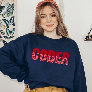 Female Coder Christmas Sweatshirt, Girl Software Engineer Holiday Sweater, Computer Science ...