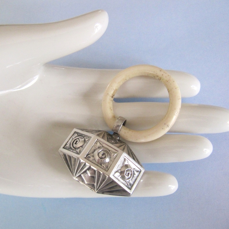 Silver Rattle - Etsy