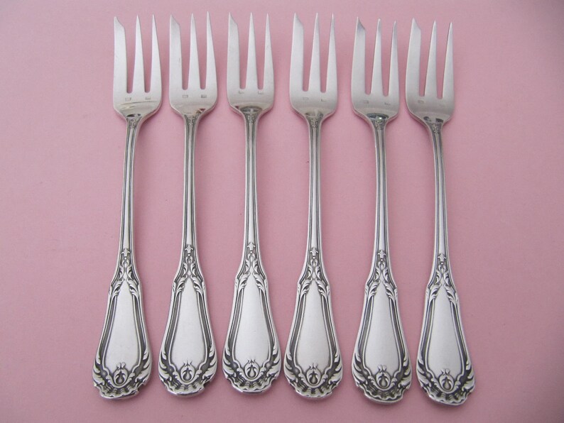 French Cake Dessert Pie Forks Vintage Set of 6 Setting for - Etsy